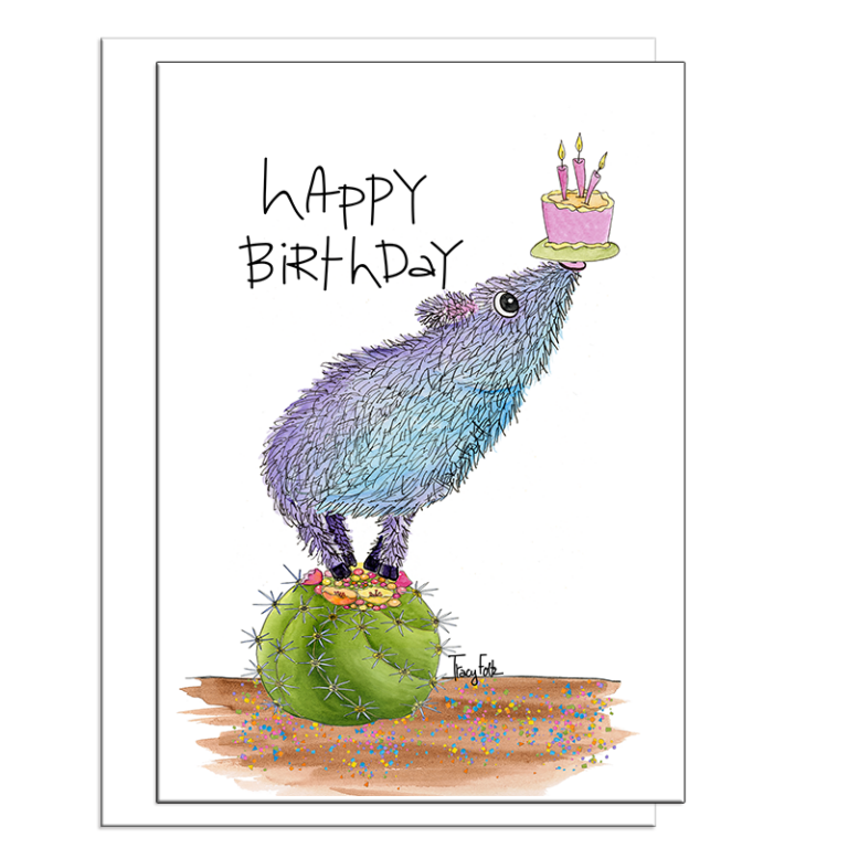 Javelina Pig Cake Southwest | Birthday Card - Zinnia Sky Studio