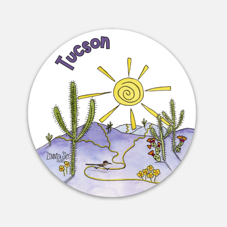 Zinnia Sky Greeting Cards, Calendars & Artwork with Desert Flair